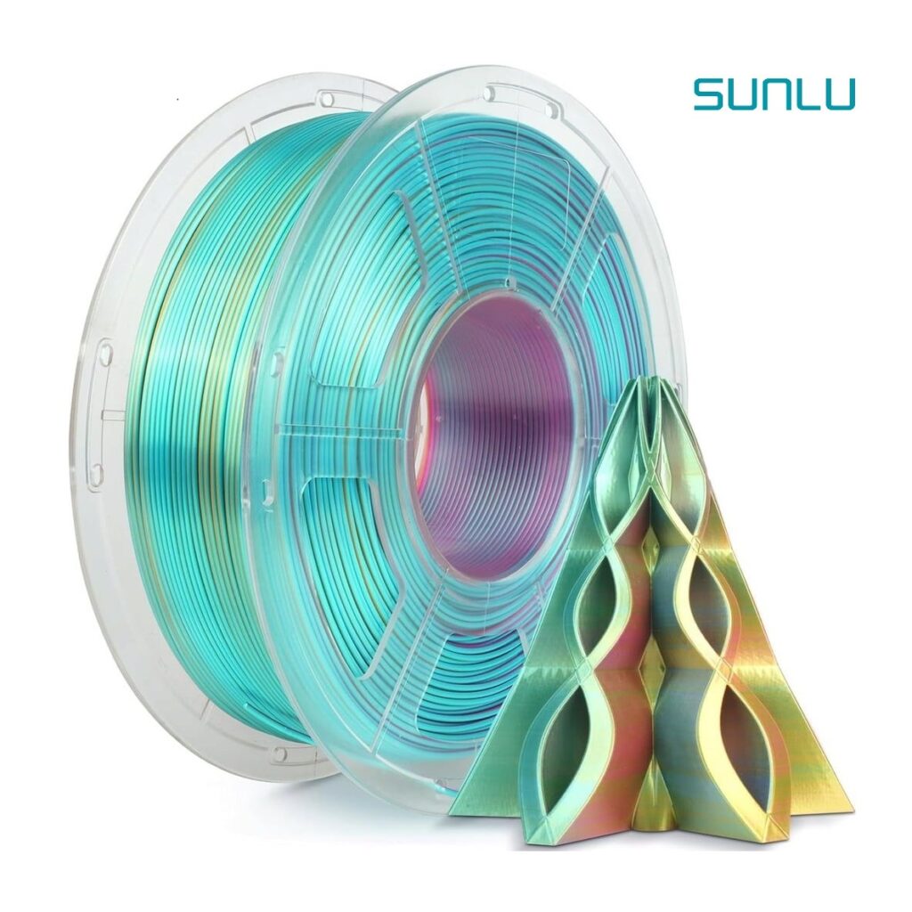 Tri Color Red Yellow Green Silk PLA Filament 1.75mm 1Kg – SunLu - Orange 3D